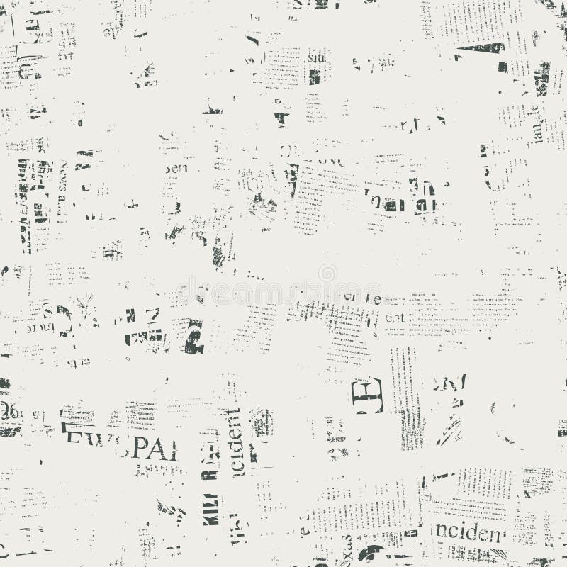 Abstract Seamless Pattern on a Newspaper Theme Stock Vector ...