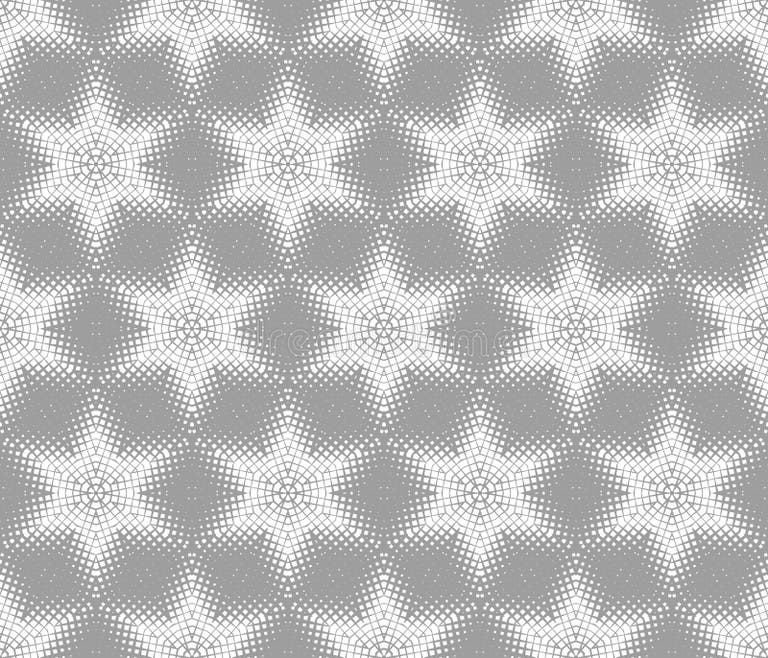 Abstract Seamless Pattern of Geometric Shapes. Stars in a Hexagonal ...