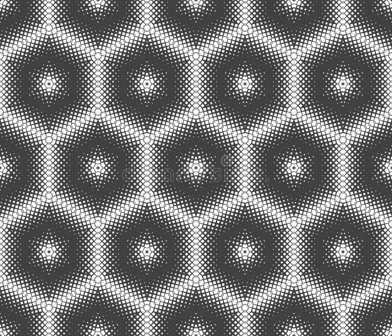 Abstract Seamless Pattern of Geometric Shapes. Stars in a Hexagonal ...