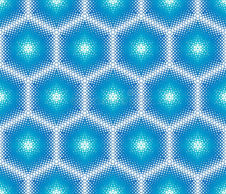 Abstract Seamless Pattern of Geometric Shapes. Stars in a Hexagonal ...