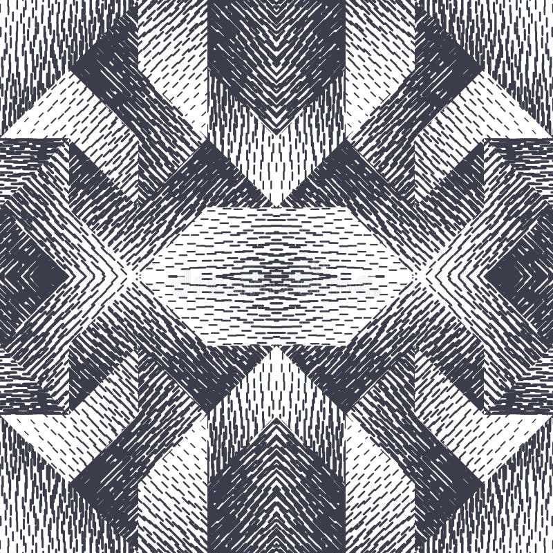 Abstract Seamless Pattern of Geometric Shapes with Texture. Optical ...
