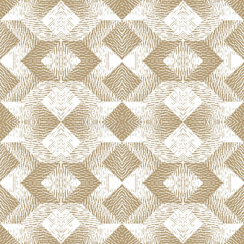 Abstract Seamless Pattern of Geometric Shapes with Texture. Optical ...