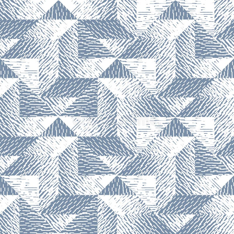 Abstract Seamless Pattern of Geometric Shapes with Texture. Optical ...