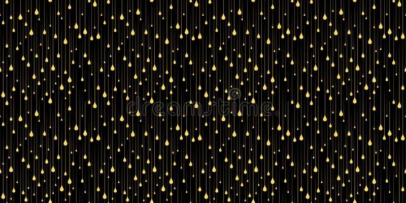 Abstract Seamless Pattern with Golden Drops. Vector Minimalist ...