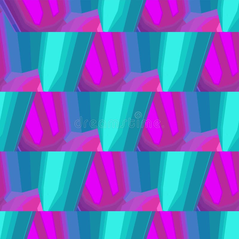 Abstract Seamless Pattern of Gradiental Angled Shapes in Neon Colors ...