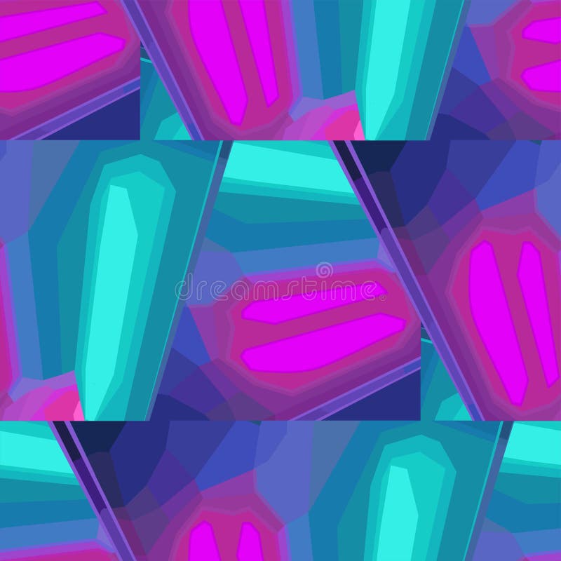 Abstract Seamless Pattern of Gradiental Angled Shapes in Neon Colors ...