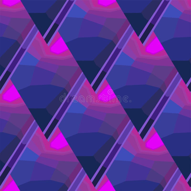 Abstract Seamless Pattern of Gradiental Angled Shapes in Neon Colors ...