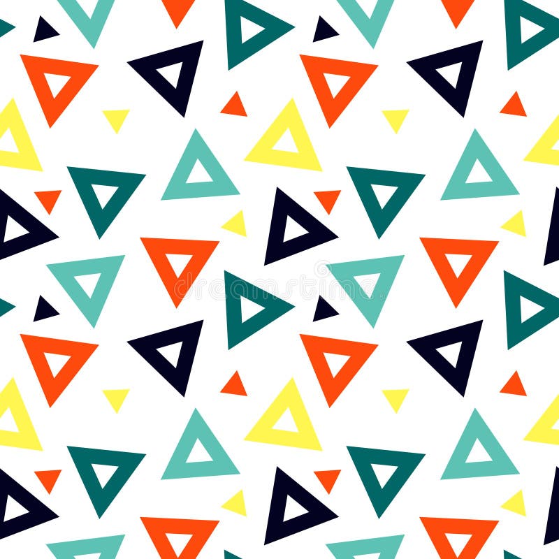 Abstract Seamless Pattern with Graphyc Elements - Triangles. Avant ...