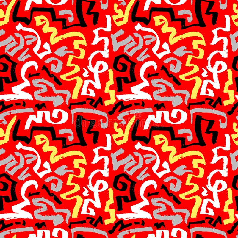 Ink Abstract Seamless Pattern. Background with Artistic Strips Stock ...