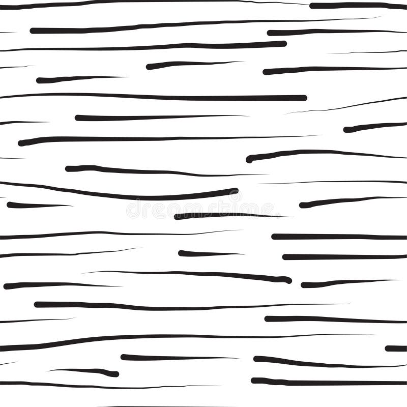 Abstract Seamless Pattern with Hand Drawn Brush Lines on White ...