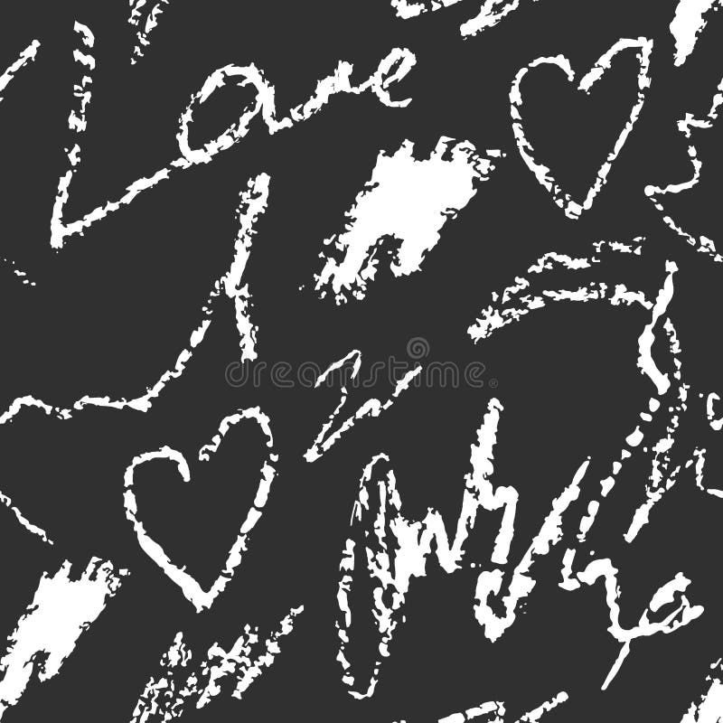 Abstract Seamless Pattern with Hand Drawn Writing Imitation Texture ...