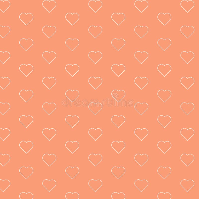 Abstract Seamless Pattern of Hearts on White Background. Vector ...