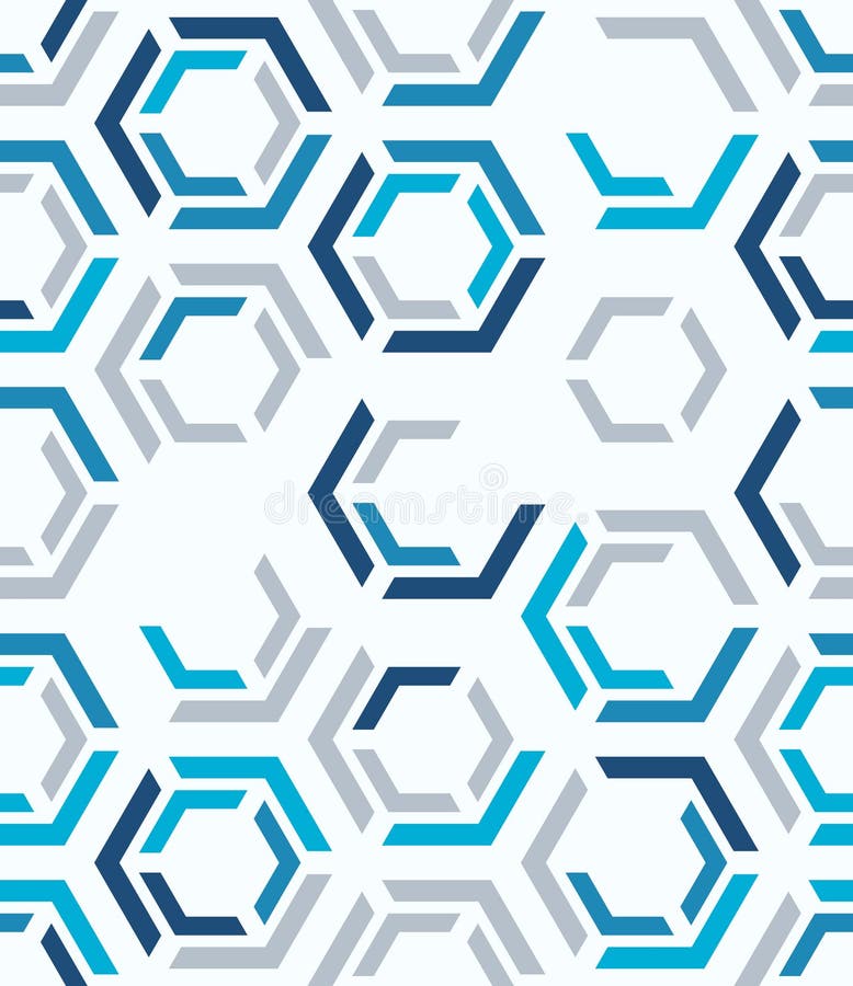 Abstract Seamless Pattern of Hexagons. Modern Technologies Stock Vector ...