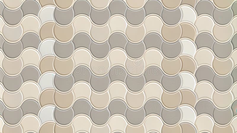Abstract Seamless Pattern of Interlocking Curving Shapes in Neutral ...