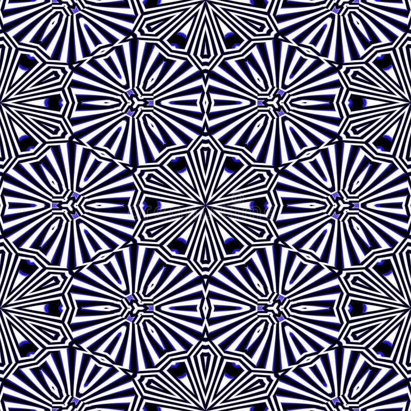 Abstract Seamless Pattern of Intertwining Triangles, Stars and ...