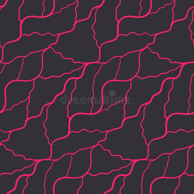 Abstract Seamless Pattern with Irregular Wavy Grid Lines Stock ...