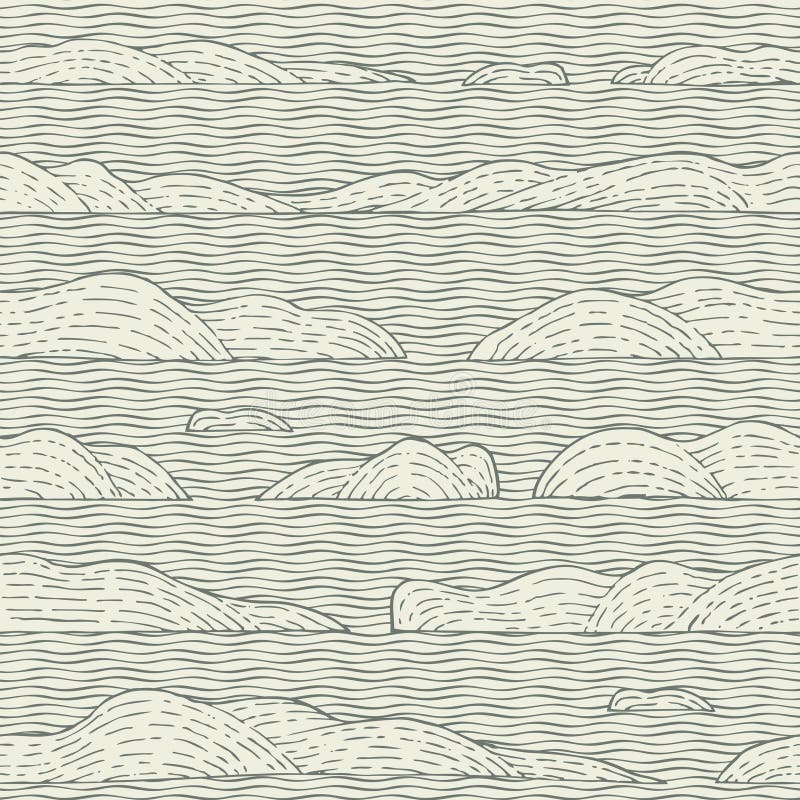 Abstract Seamless Pattern with Islands on Water Stock Vector ...