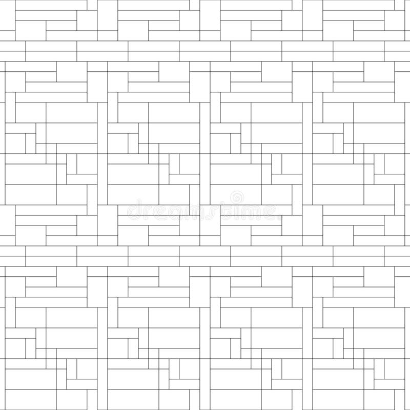 Abstract Seamless Pattern of Lines and Blocks. Illustration in the ...
