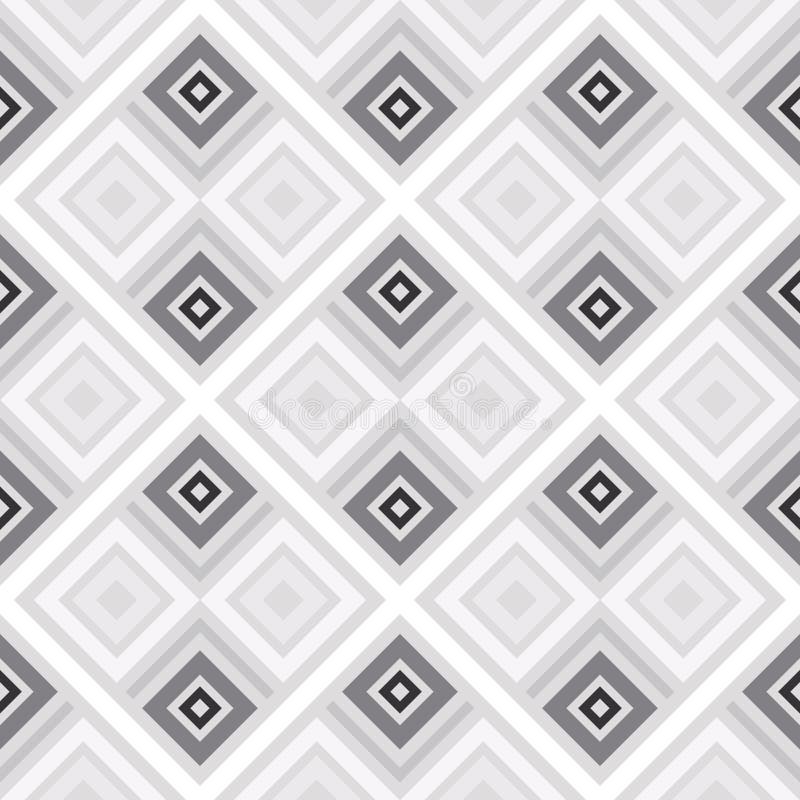 Abstract Seamless Pattern of Lines and Squares. Simple Geometric Shapes ...