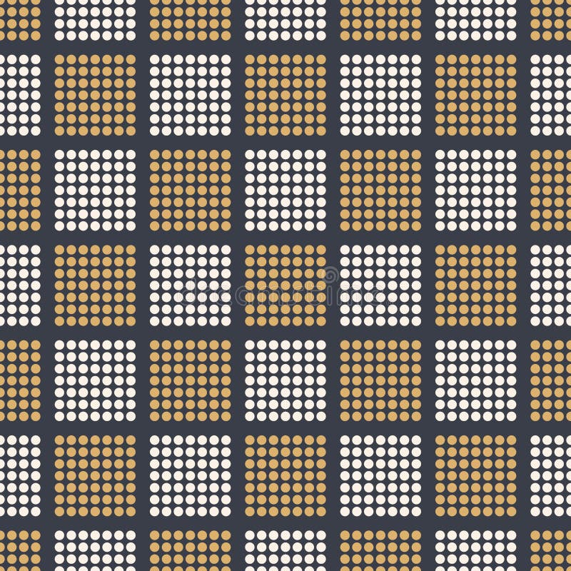 Abstract Seamless Pattern of Dotted Squares Stock Vector - Illustration ...