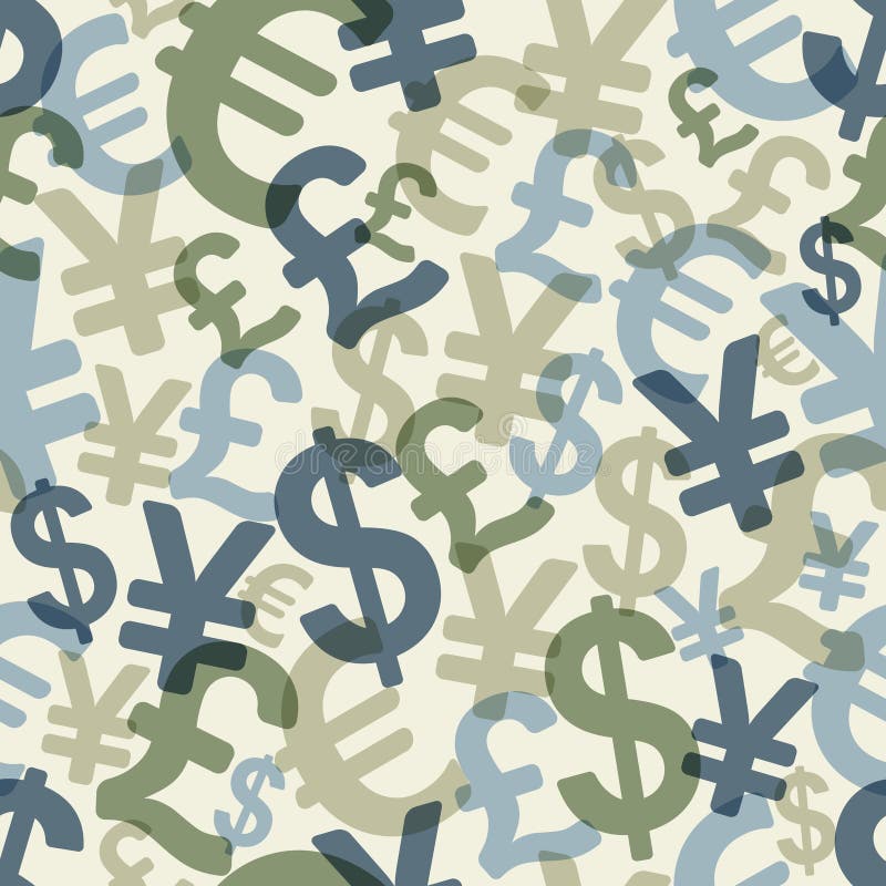 Abstract Seamless Pattern with Money Stock Vector - Illustration of ...
