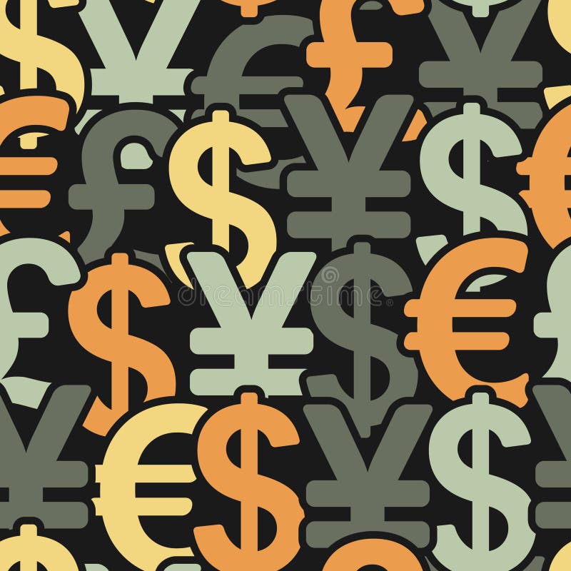 Abstract Seamless Pattern with Money Stock Vector - Illustration of ...