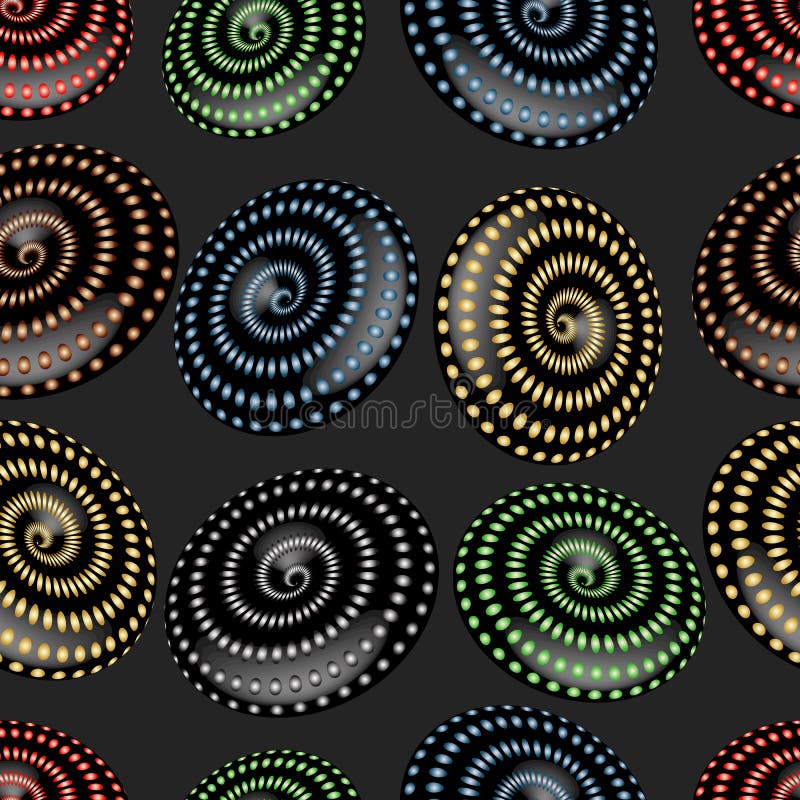 Abstract Seamless Pattern of Multi-colored Solid Wheels Stock Vector ...