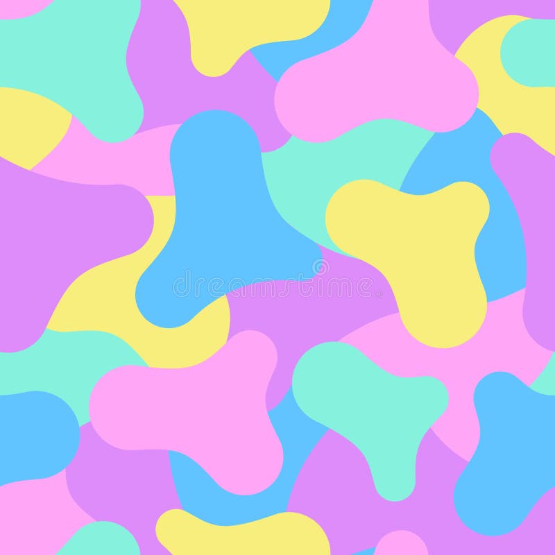 Abstract Seamless Pattern with Multi-colored Spots. Vector Illustration ...