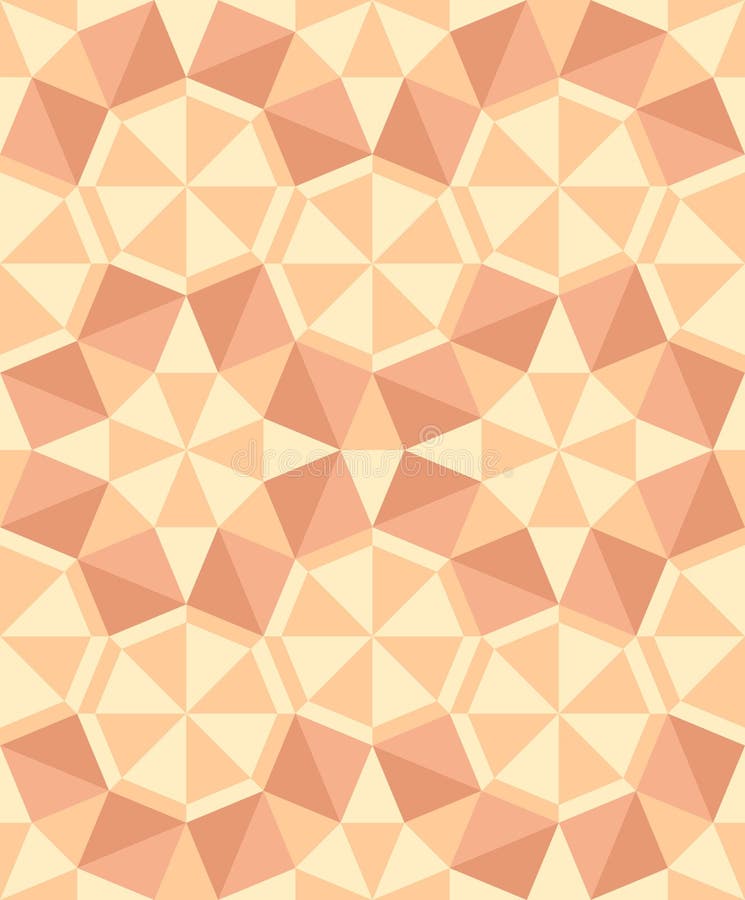 Abstract Seamless Pattern of Multi-coloured Triangles. Mosaic or ...