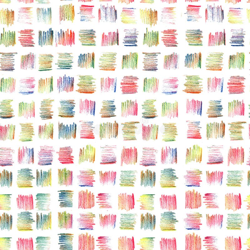 Abstract Seamless Pattern with Multicolored Pastel Pencils Strokes ...