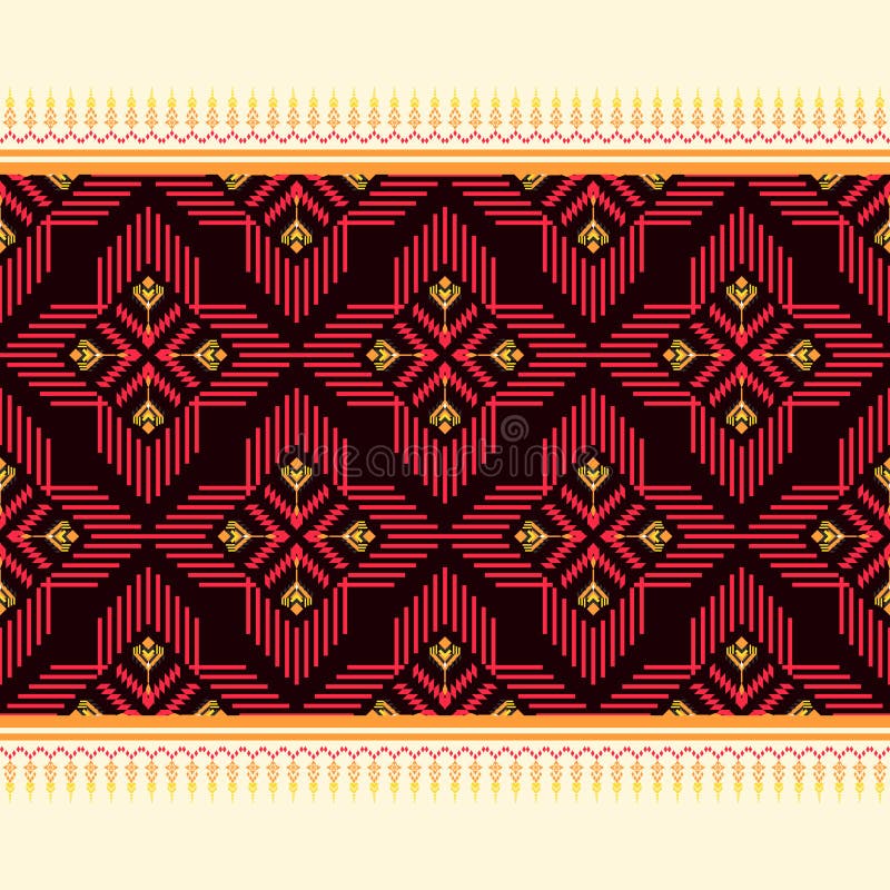 Abstract Seamless Pattern. Native American Art Fabric Design. Vector ...