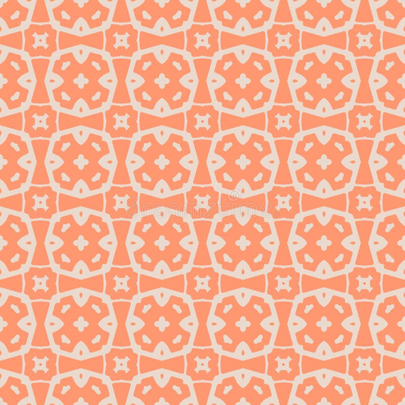 Abstract Seamless Pattern in Orange Color. Stock Vector - Illustration ...