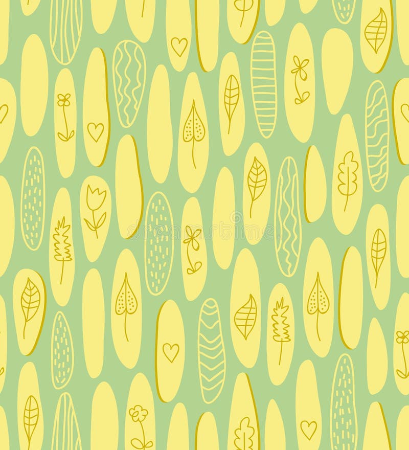 Abstract Seamless Pattern with Oval Elements Stock Vector ...