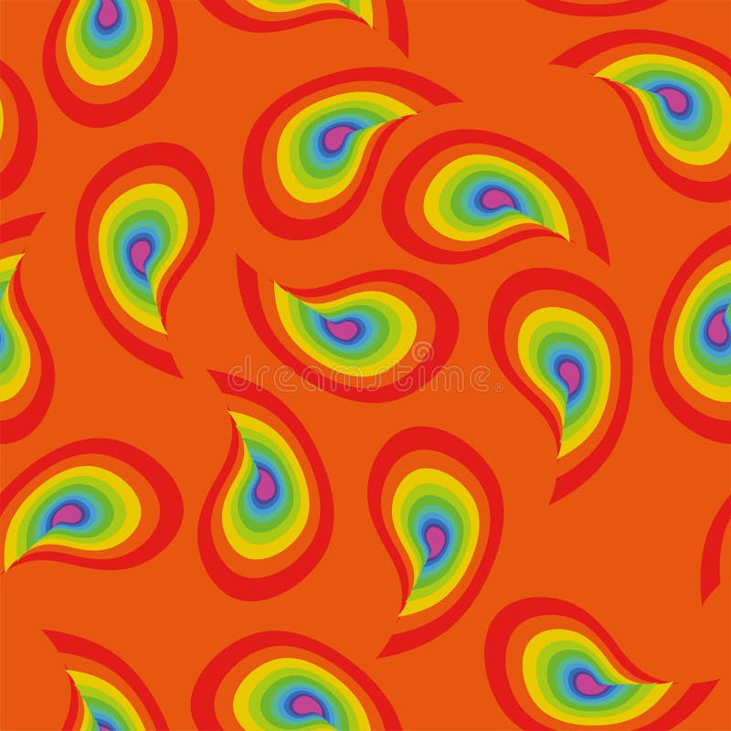 An Abstract Seamless Pattern with a Paisley Theme. Stock Illustration ...