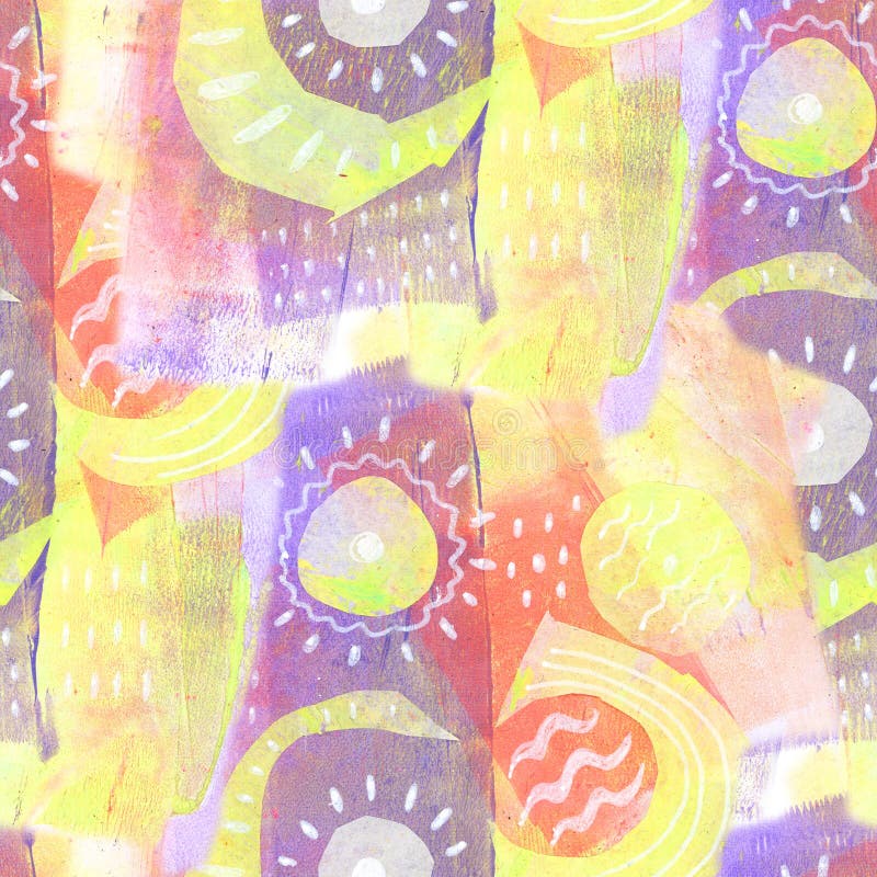 Abstract Seamless Pattern. Paper Applique Stock Illustration ...