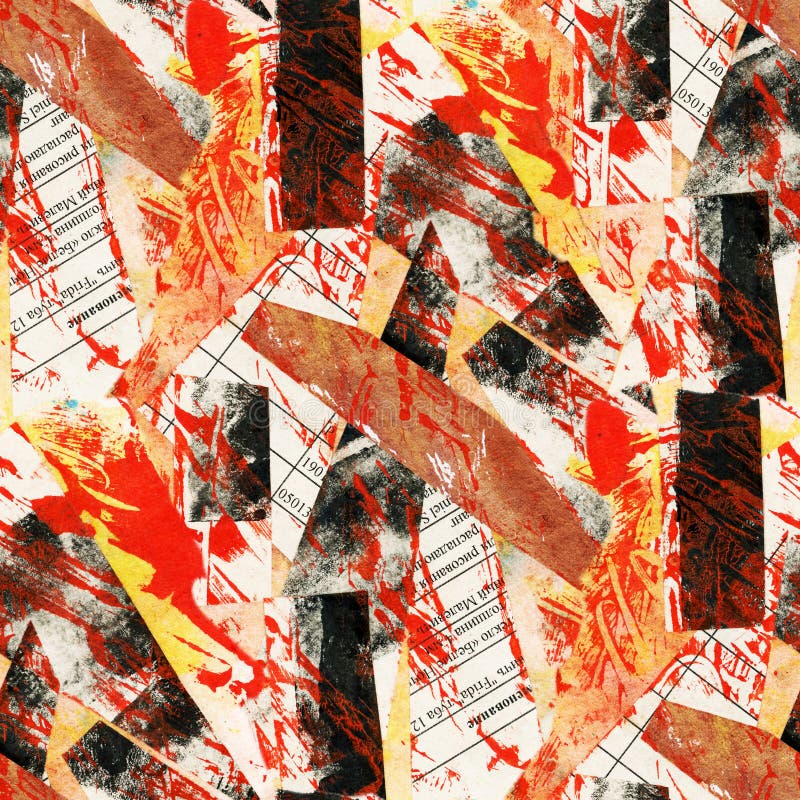 Abstract Seamless Pattern. Paper Applique Stock Illustration ...