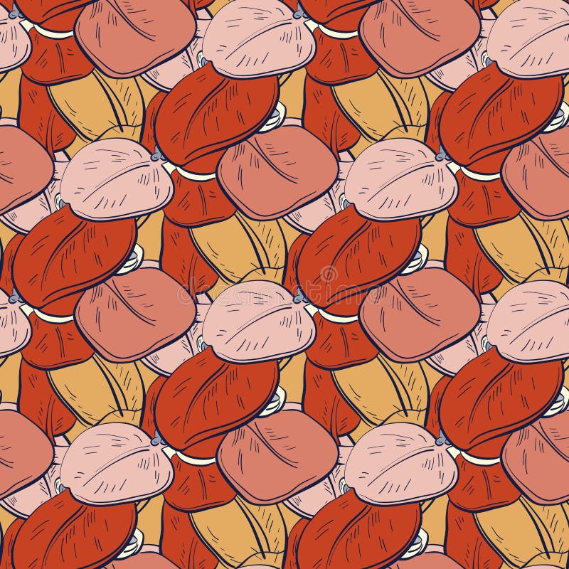 Abstract Seamless Pattern with Plant Branch Stock Vector - Illustration ...