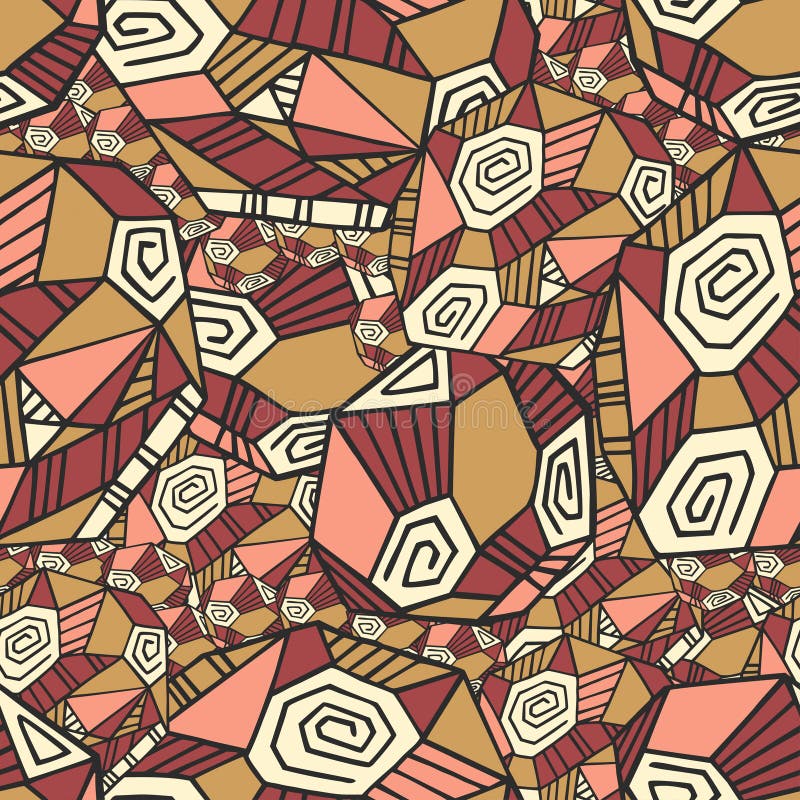 Abstract Pattern with Freehand Drawing Polygons.Â Stock Vector ...