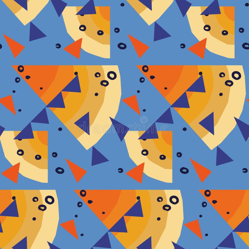 Abstract Seamless Pattern with Radiant Shapes Stock Vector ...