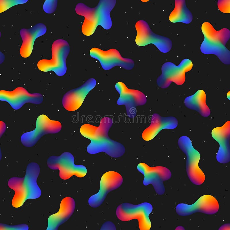 Abstract Seamless Pattern of Colorful Pastel Figures on Light Brown ...