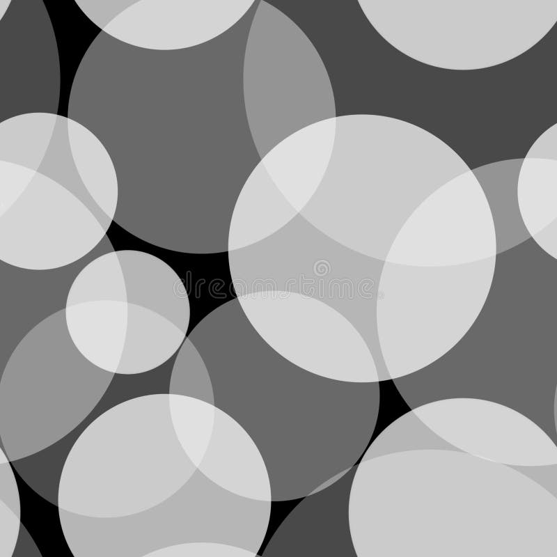 Seamless Pattern of Randomly Arranged Circles White on Black Stock ...