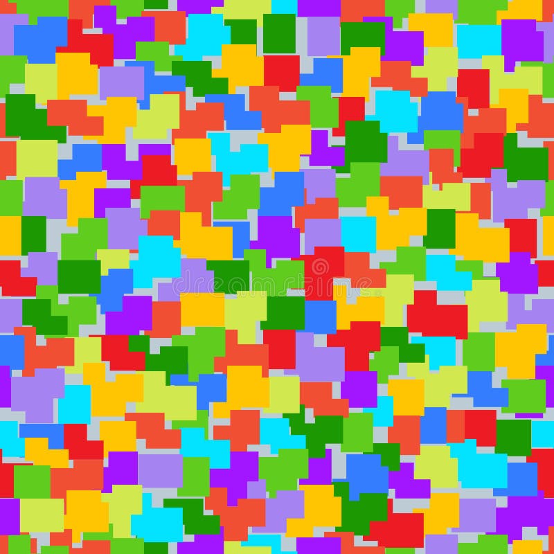 Abstract Seamless Pattern with Random Colored Chaotic Squares ...