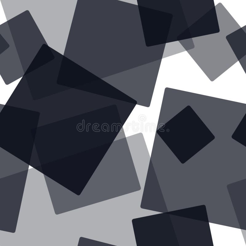 Seamless Pattern of Randomly Arranged Squares of Gray on White Stock ...