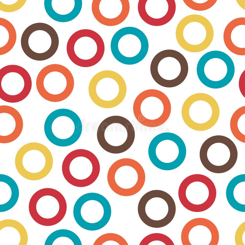 Abstract Seamless Pattern with Randomly Colored Rings. Abstract ...