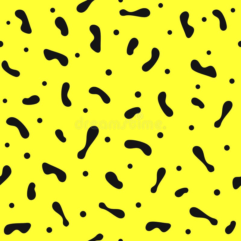 Abstract Seamless Pattern with Randomly Scattered Organic Shapes and ...