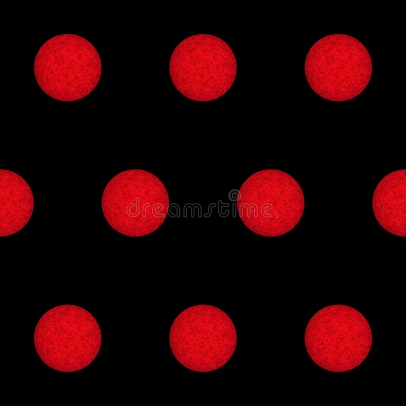 Seamless Pattern: Red Disco Balls Against Black Background Stock ...
