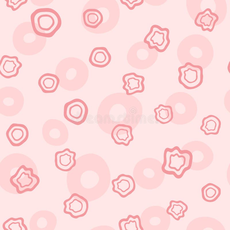 Abstract Seamless Pattern with Repeating Rounded Shapes. Endless Girly ...
