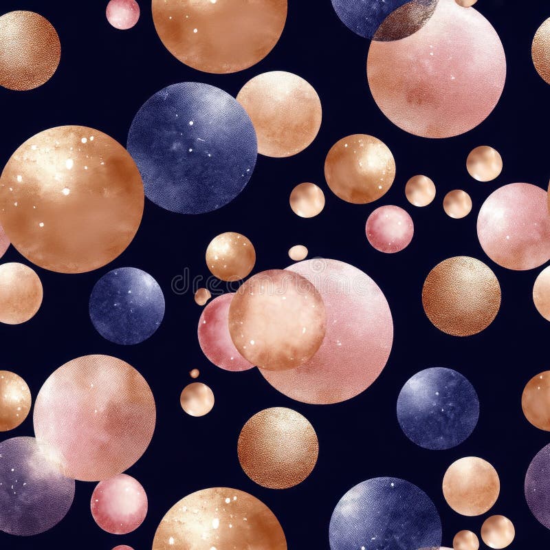 Abstract Seamless Pattern with Rose Gold Copper and Navy Blue Glitter ...
