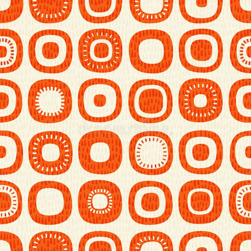 Abstract Seamless Pattern of Rounded Squares with Random Details. Mid ...