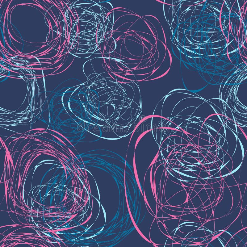 Abstract Seamless Pattern with Scribbles Stock Vector - Illustration of ...